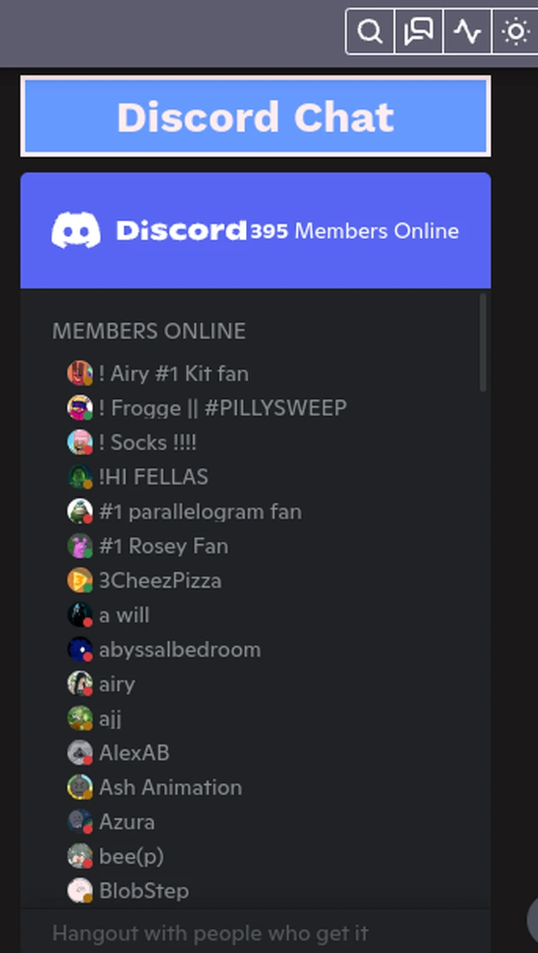 oh hey they got the discord chat working now | Fandom