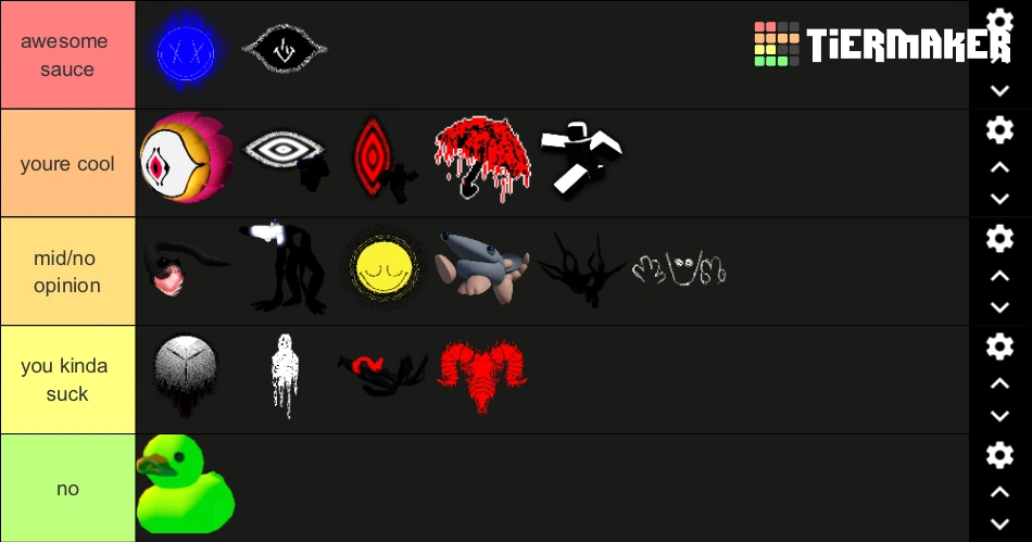 grace entities ranked based on my personal opinion because i haven’t ...