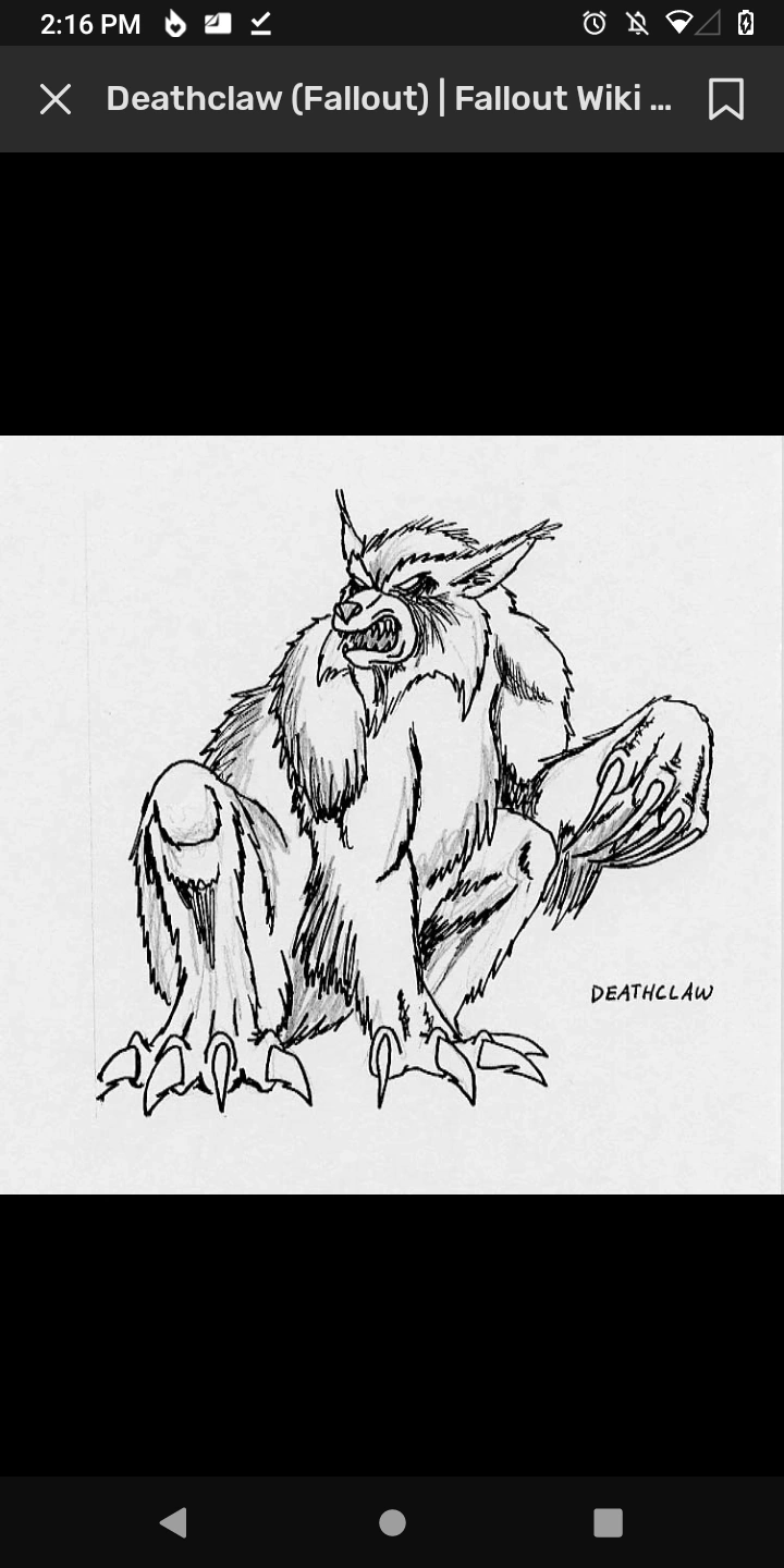 What's more scary? The deathclaws as we know them now. Or the original ...