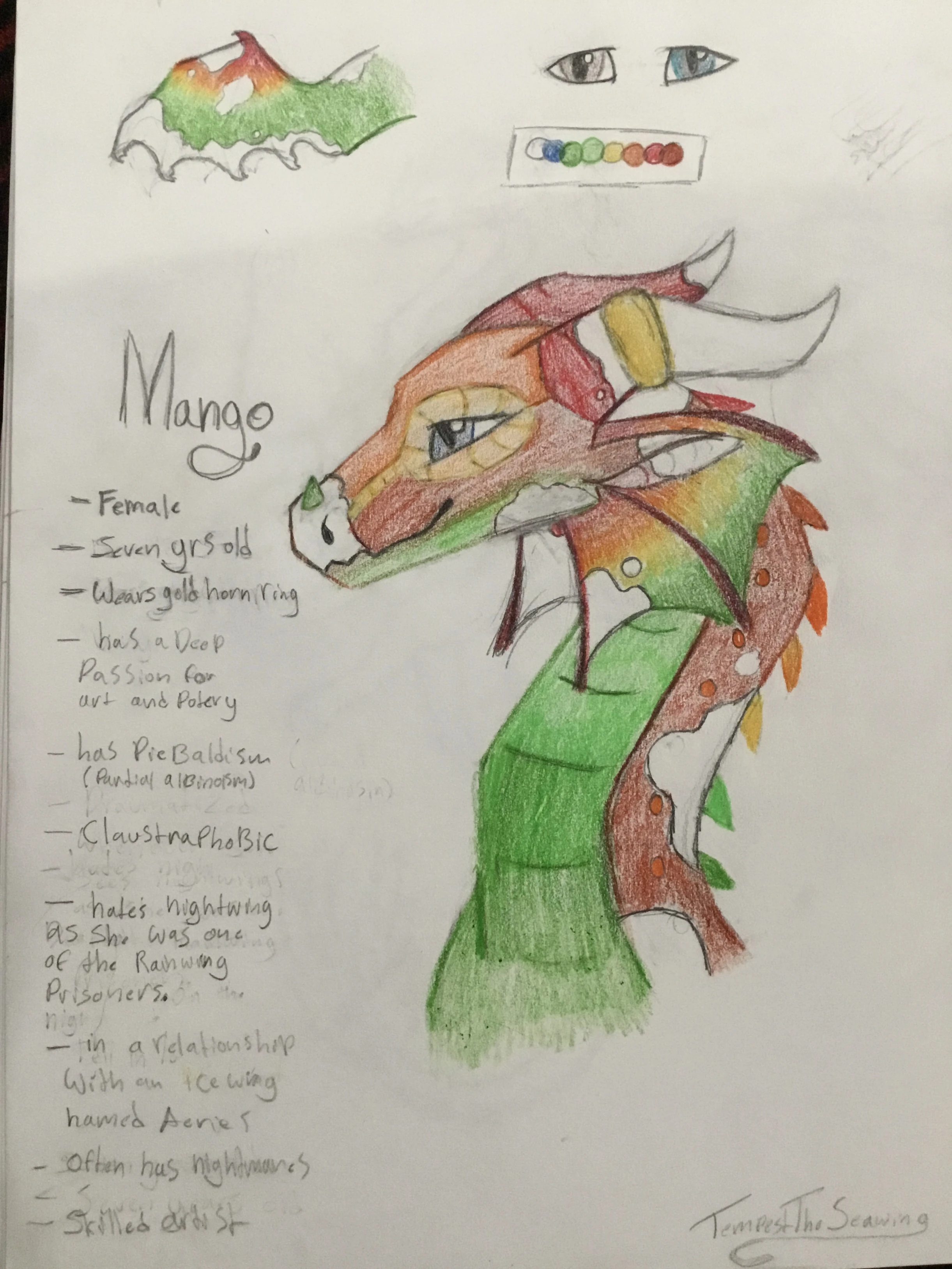 I drew my bootiful gurl mango! | Fandom