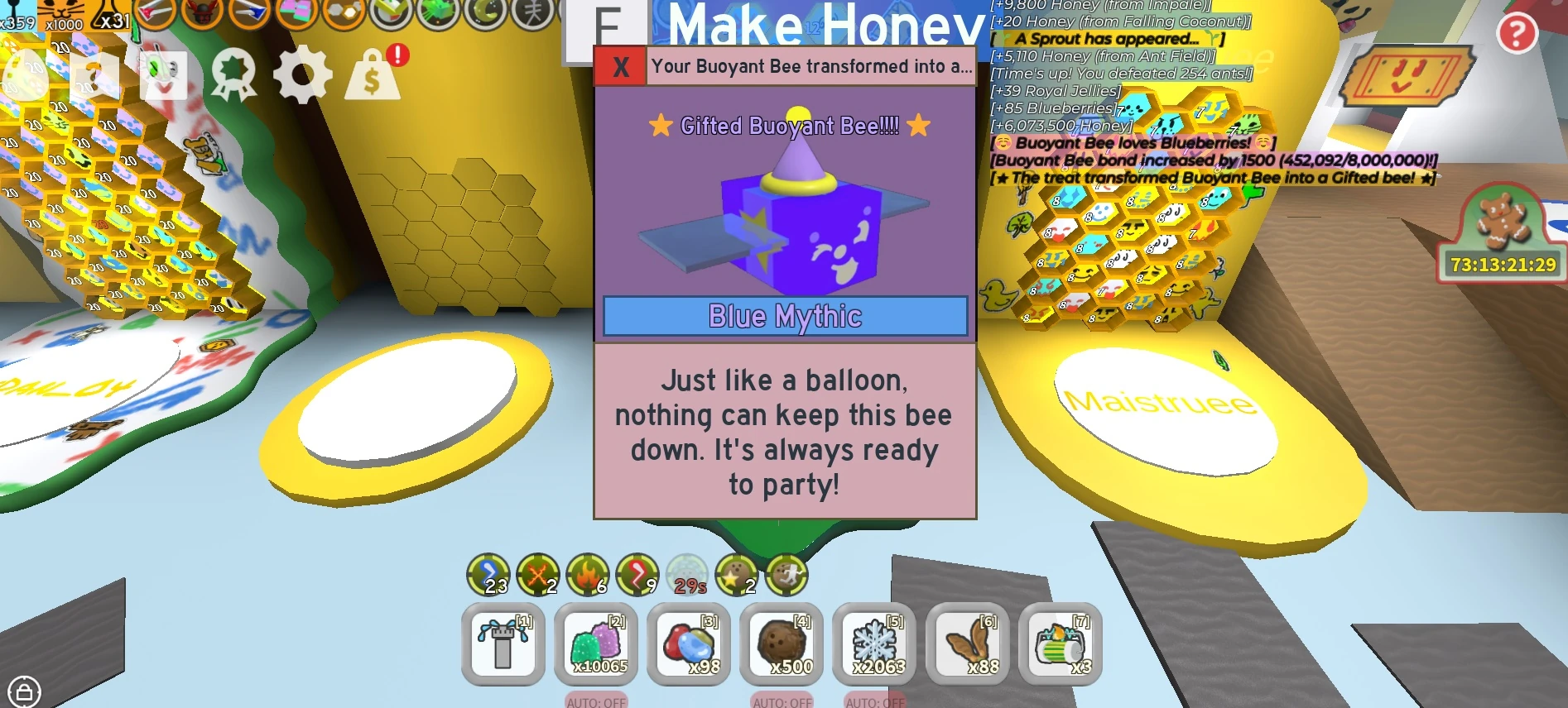 Buoyant bee gifted in 30 blueberries | Fandom