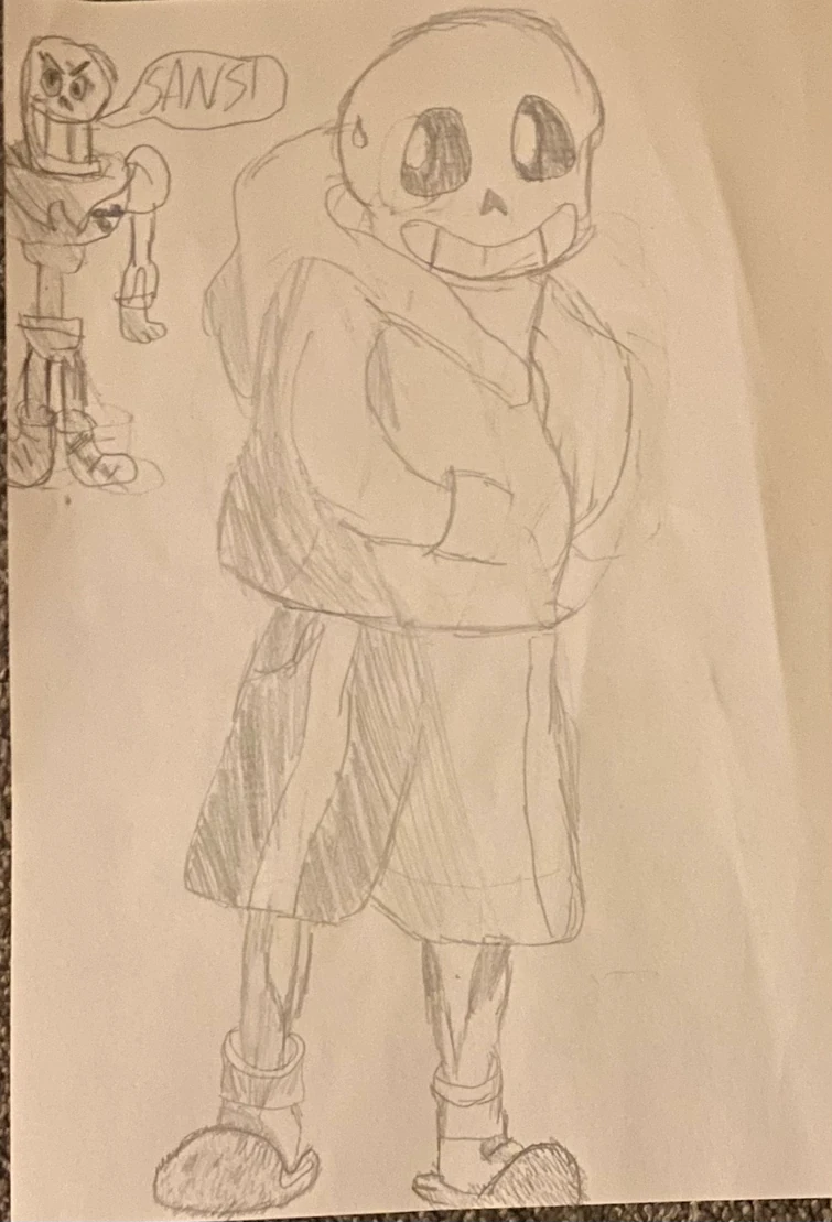 sans drawing i just did. and a bit of papyrus | Fandom
