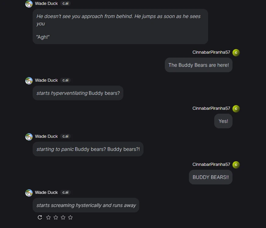 Wade Duck is scared. (AI) | Fandom