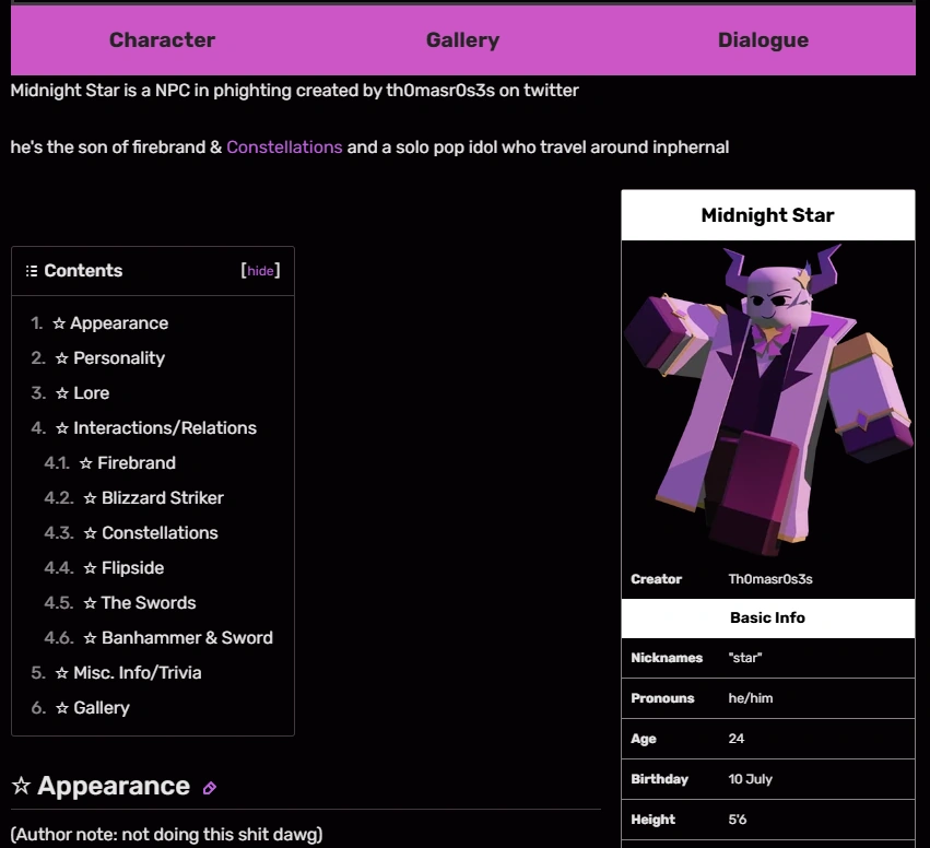 Midnight star is done :D!! | Fandom