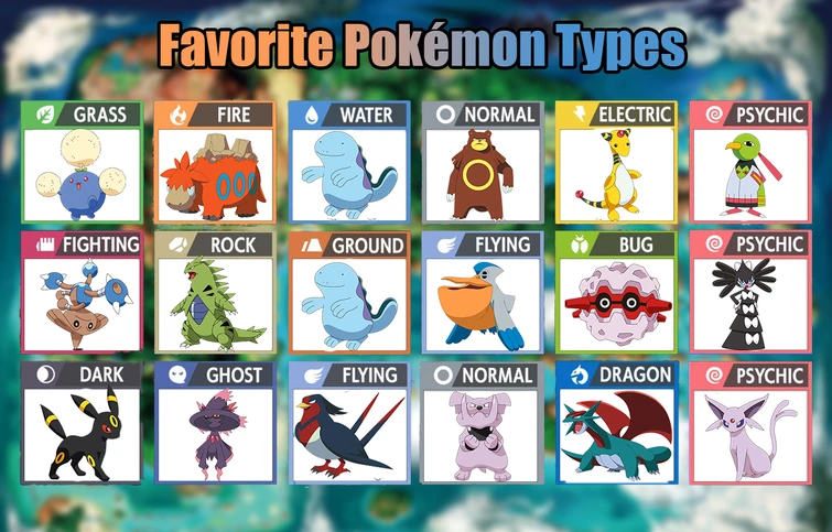 My favorite pokemon typings | Fandom