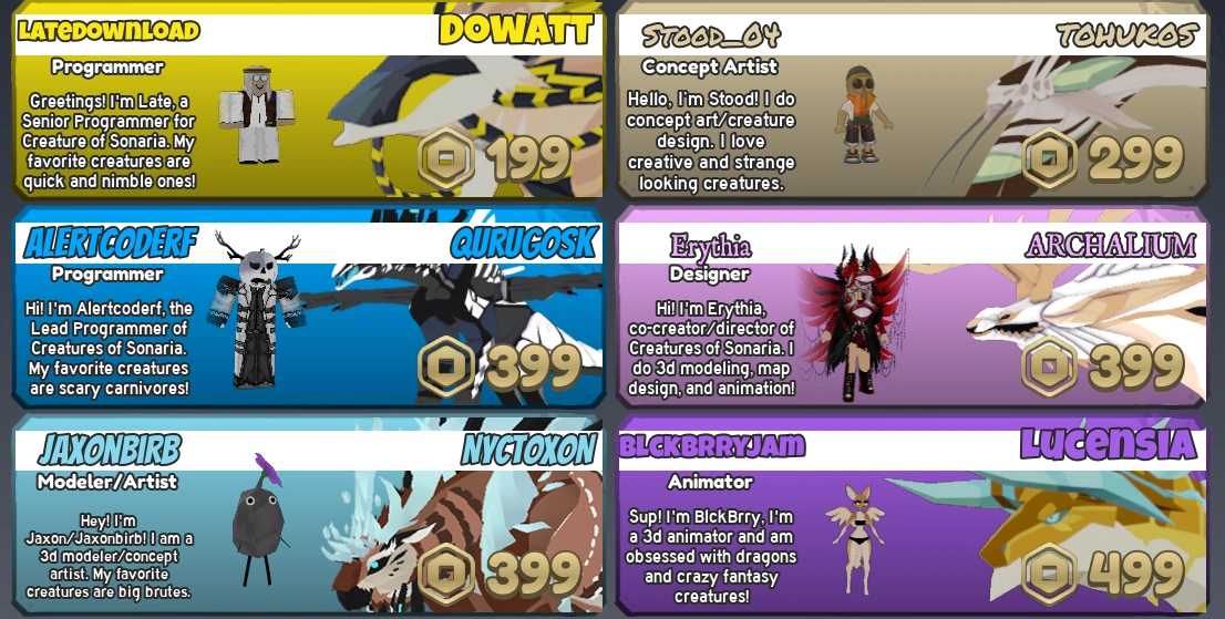 Selling Developer creatures !! CLOSED | Fandom