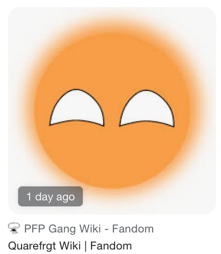 pfp gang but youre the first picture that apears when you google it ...
