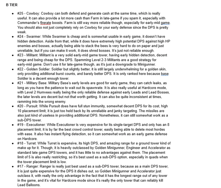 TDS Tower Ranking (v1.2.0, Duck Hunt Update, v1.2.2, Golden Perks ...
