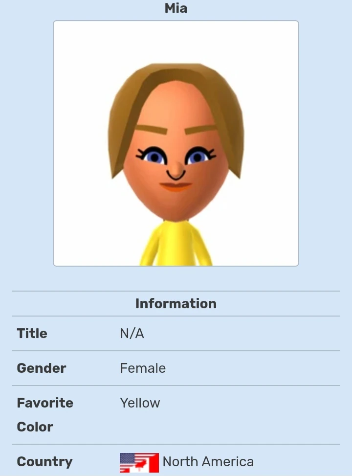 If the Miis were Pokémon Trainers: Mia | Fandom
