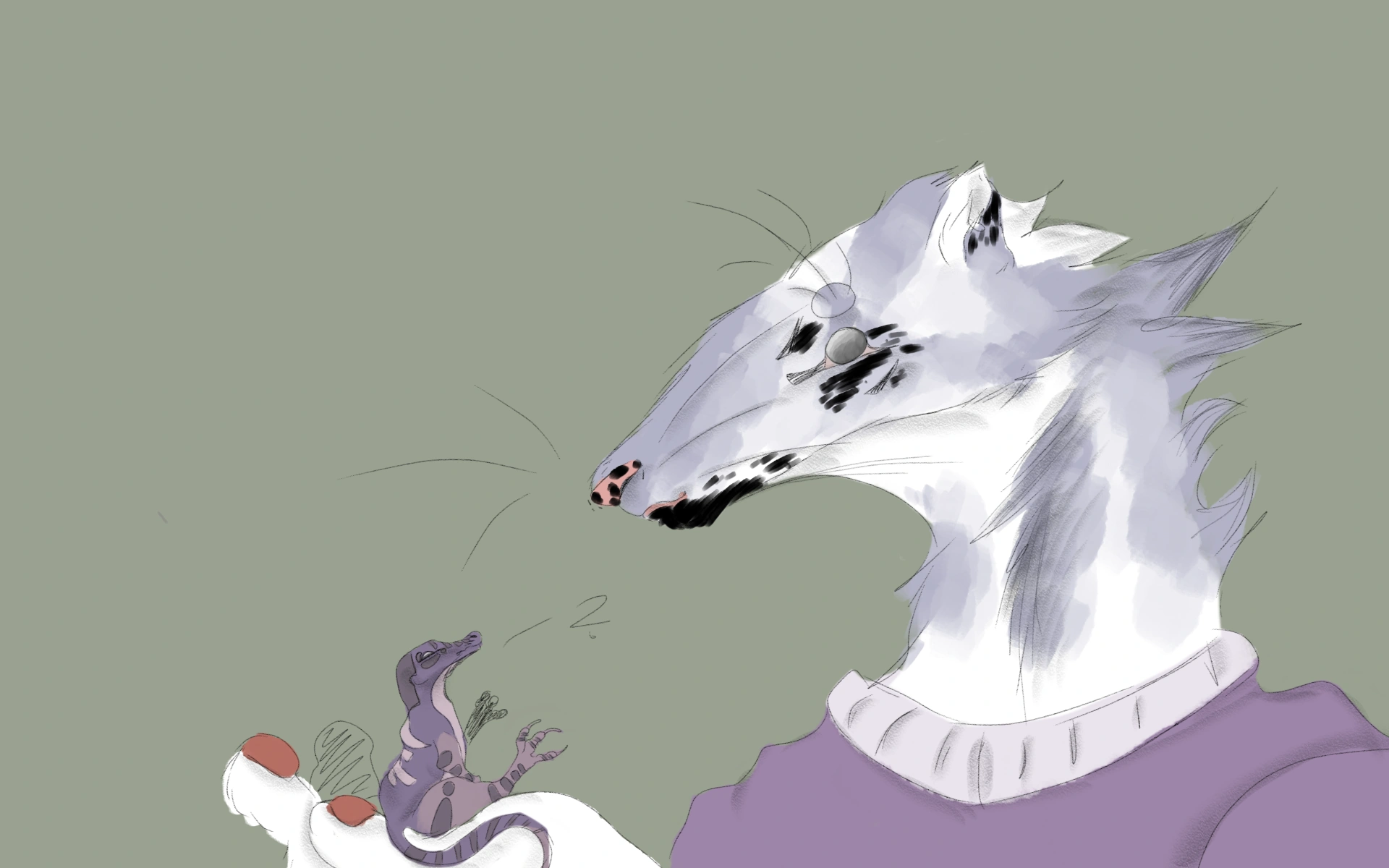 big rat and small rat ( my fursona and a baby puff ) | Fandom