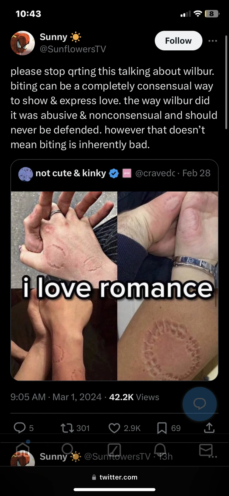 Bro fr //mention of wilbur situation, photos of bite marks | Fandom