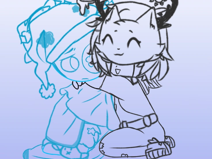 Sketch of Astro and Evelyn/Dazzle | Fandom