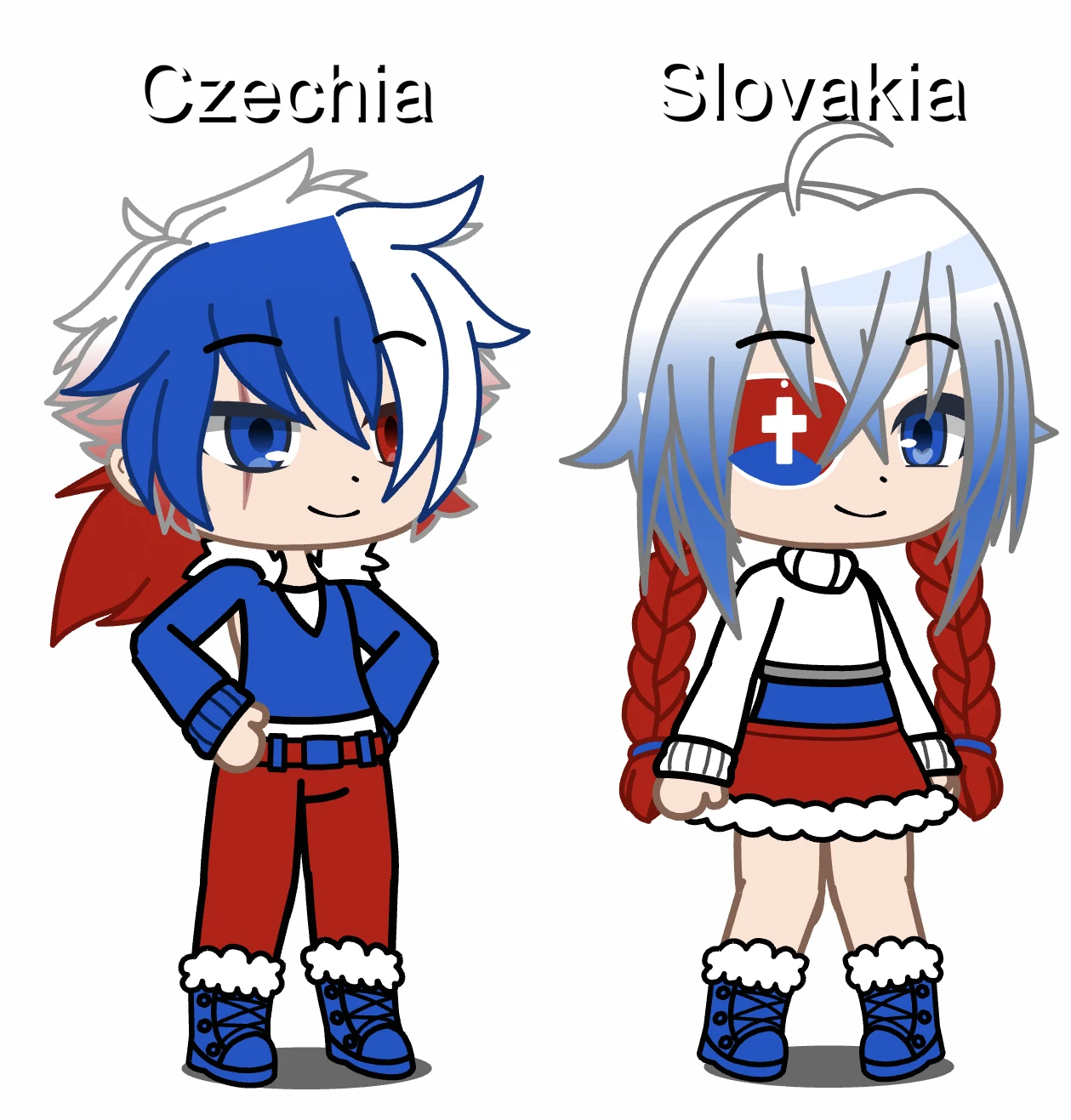 I Made Countryhumans Czechia And Slovakia In My Style! | Fandom