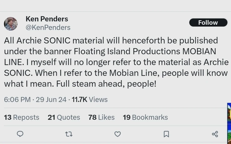 Ken Penders just posted this | Fandom