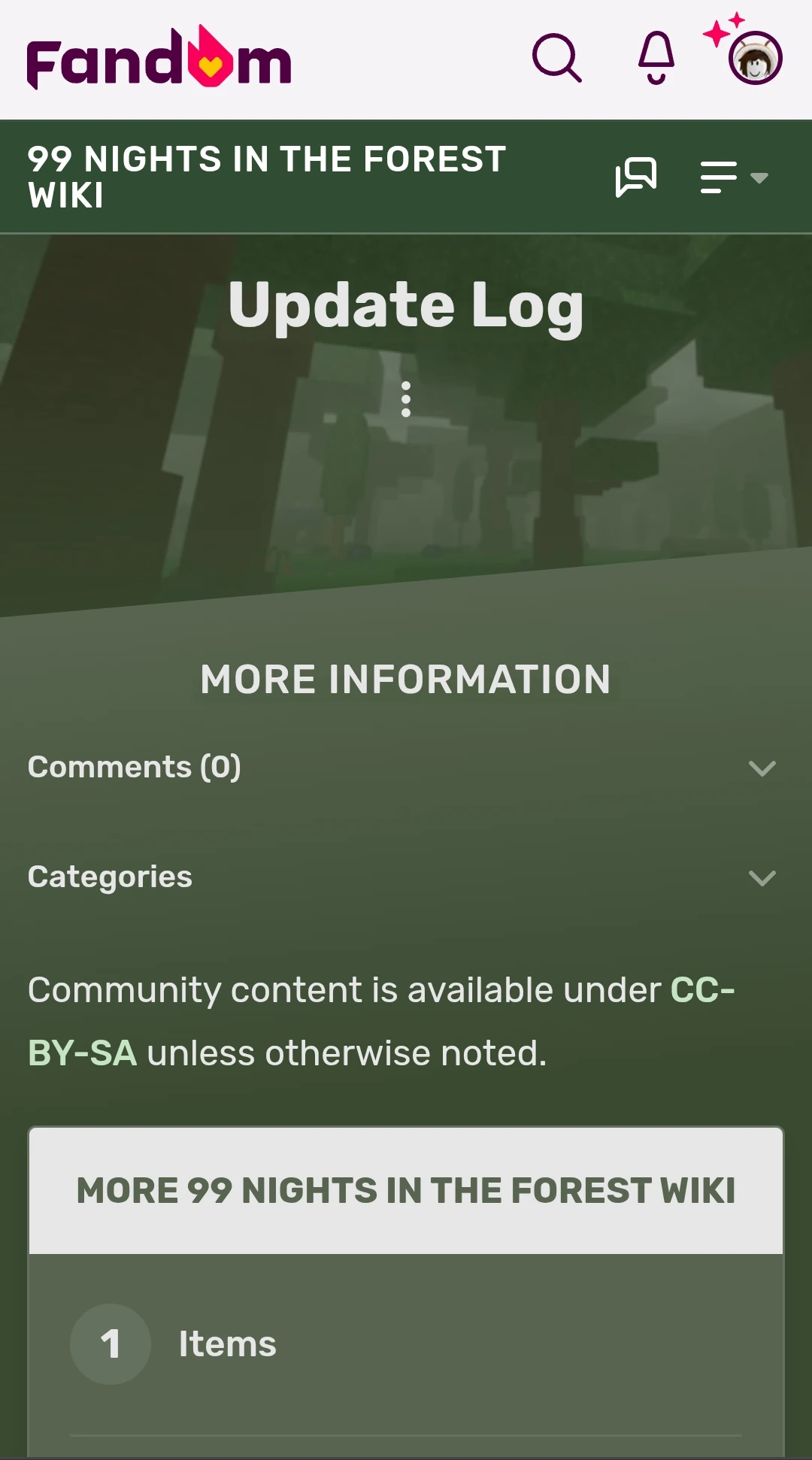 What happend to the Update Log🥲 | Fandom