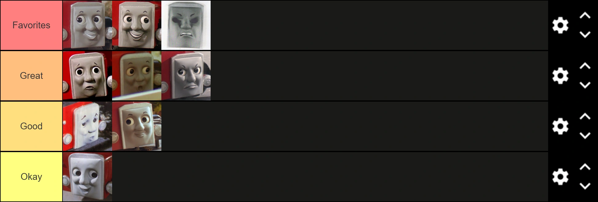 My Bertie's Faces Tier List ratings | Fandom