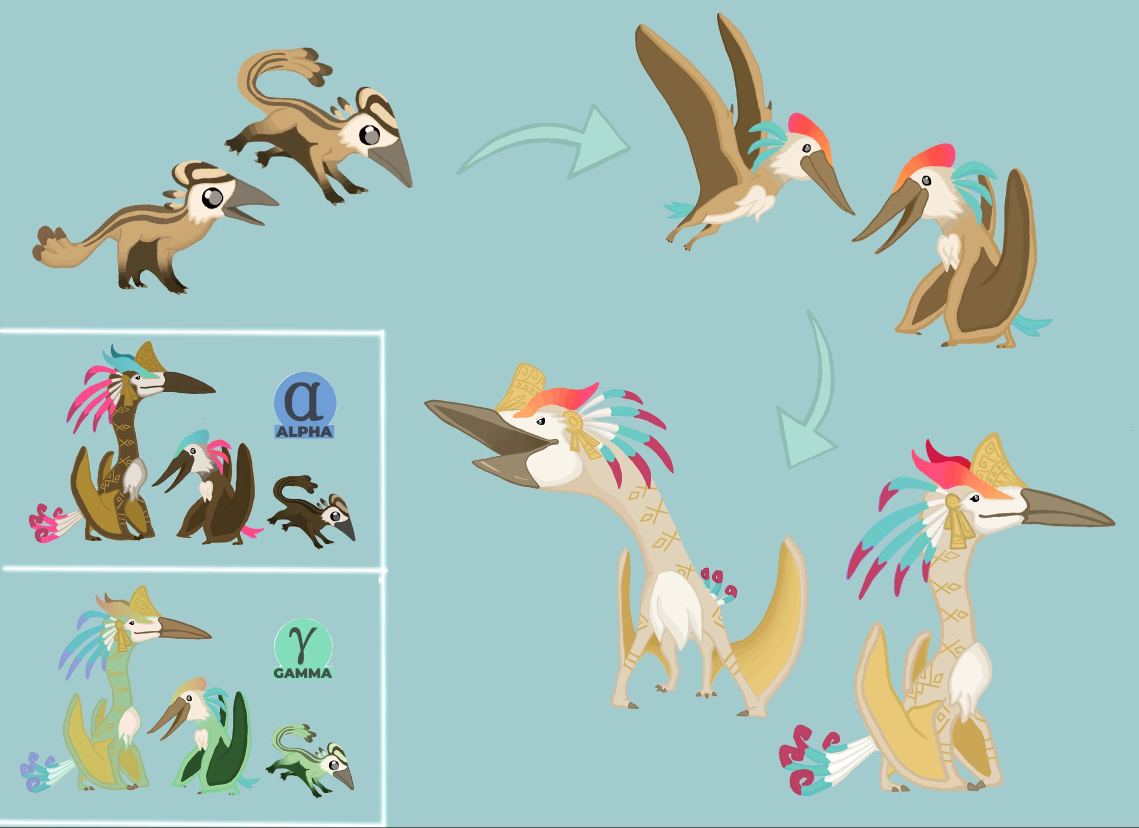 My fan-made pterosaur evolution line | Fandom