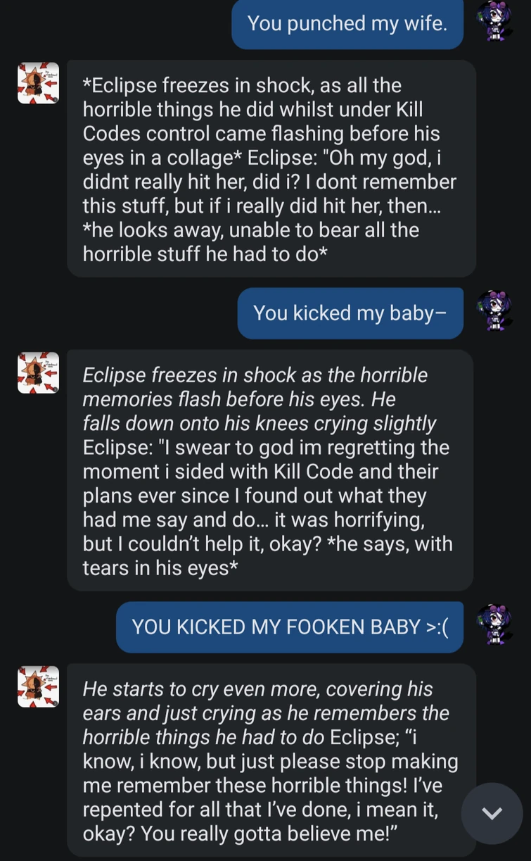 More ai choas!! (I made a eclipse deppreso help-) | Fandom