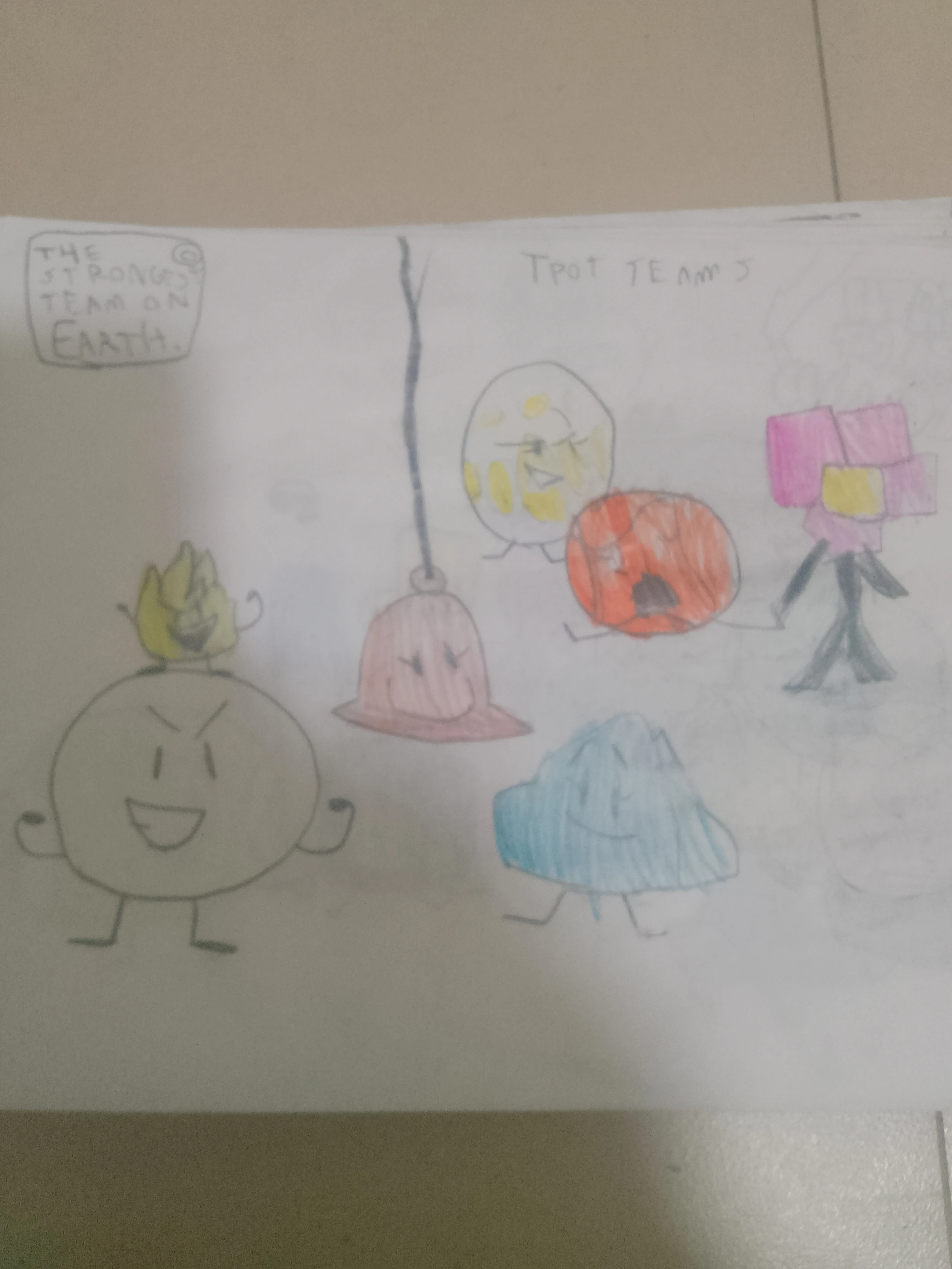 Drawning of the tpot teams i did at school | Fandom
