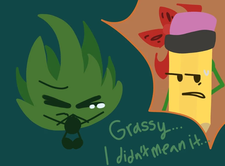 sad grass (plus a traumatized pencil) | Fandom
