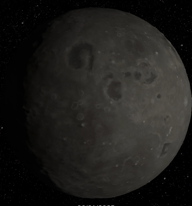 Oberon in Solar system sim but I meshed Astra-Planetshine‘s texture ...