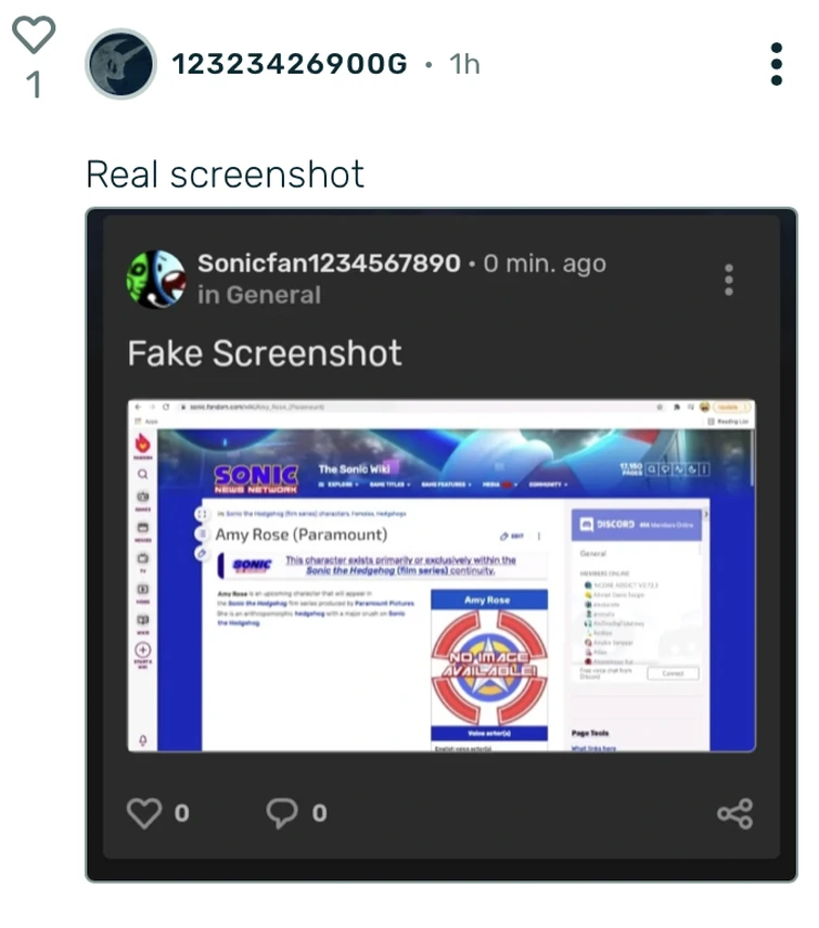 Fake Screenshot | Fandom