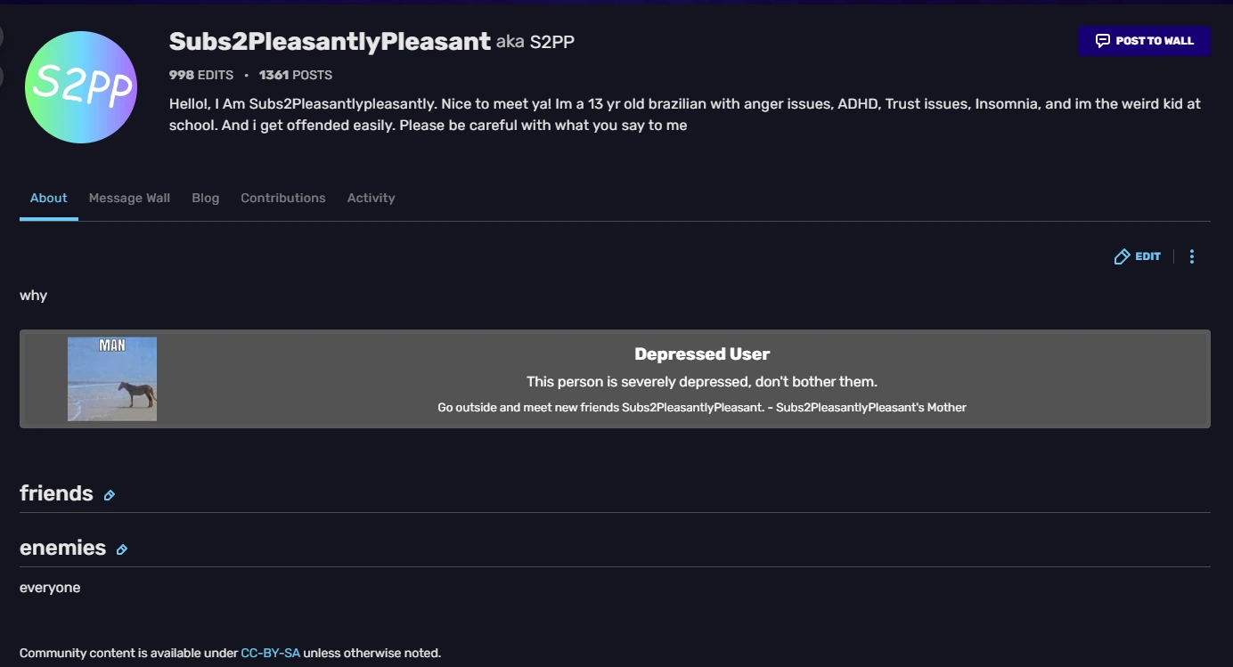 Hello, dumb community. | Fandom