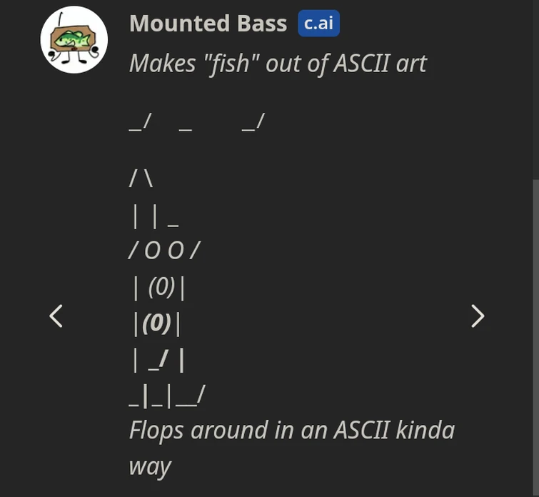 Funny idea: ask a c.ai bot to make you some ascii text | Fandom