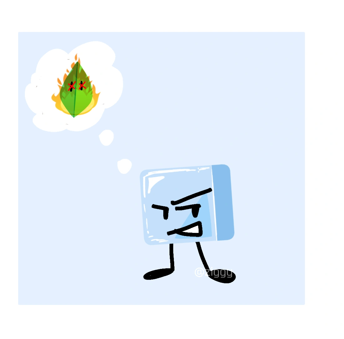 day 14 of drawing tpot / bfb characters : ice cube | Fandom