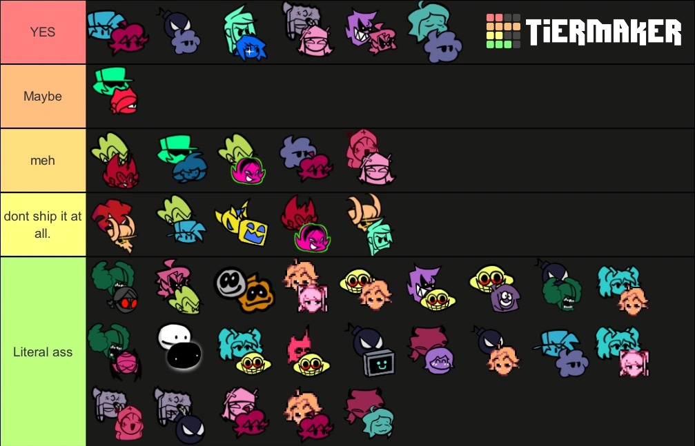 Fnf ship tierlist | Fandom