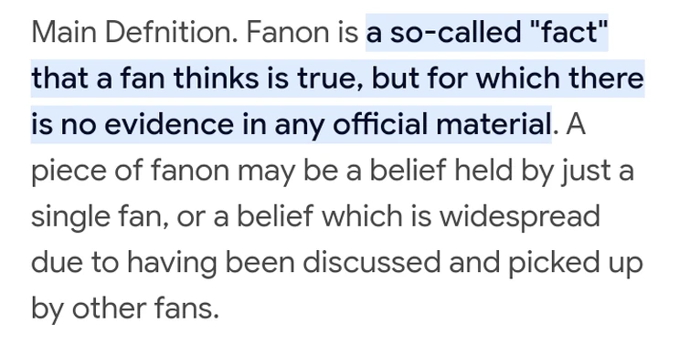 The difference between canon, and fanon. | Fandom