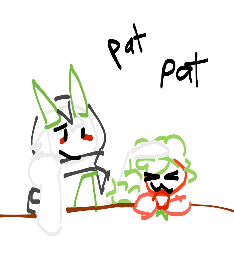 doodle of shuriken patting smol sprout | Fandom