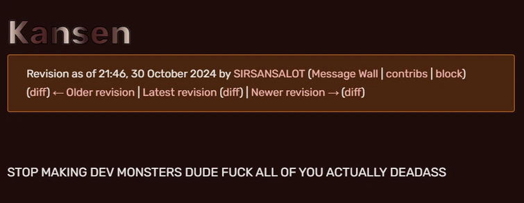 Can you all just get over the dev monsters? | Fandom