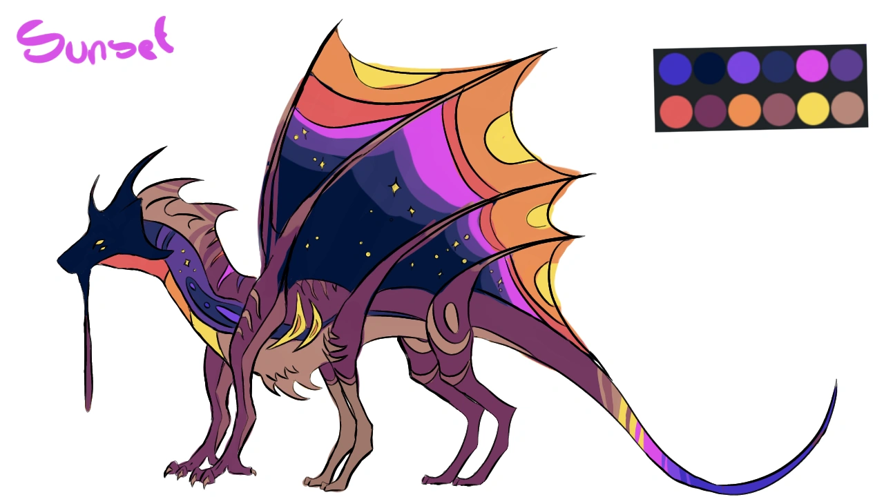 Sunset palette as a creature concept | Fandom