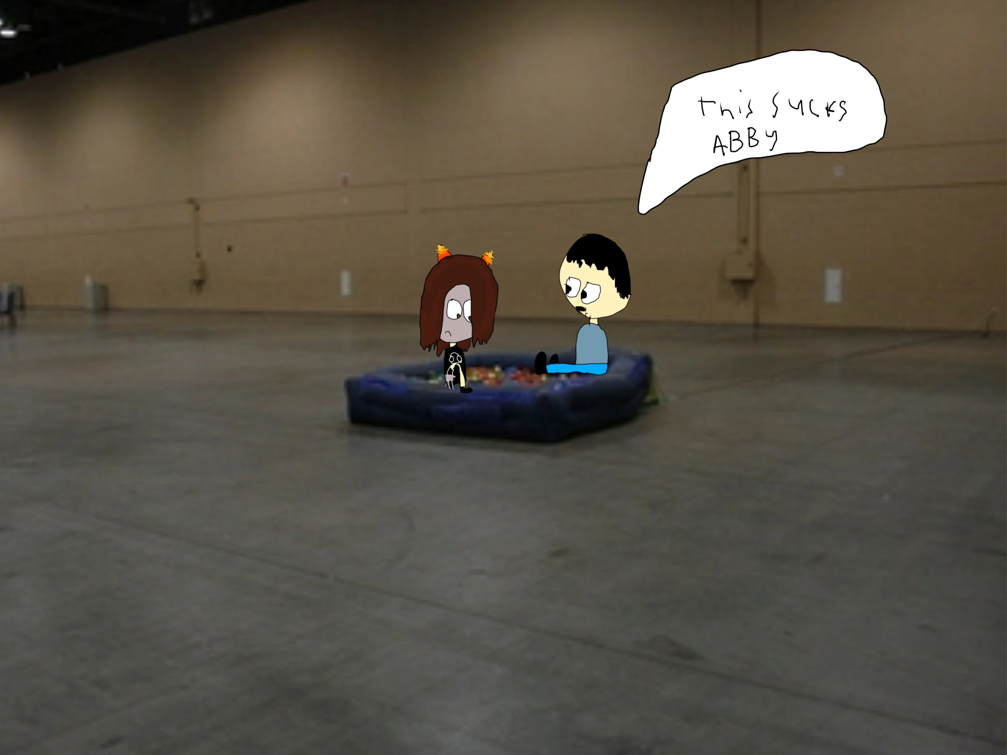 i was watching a Dash Con video, so i drew Abby and Mike at the Dash ...