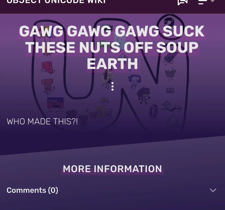 Discuss Everything About Object Unicode Wiki | Fandom