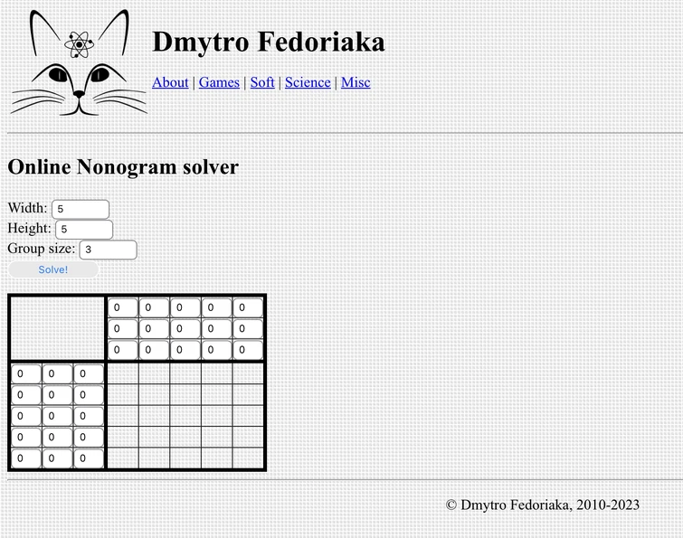 This Nonogram solver can be used to solve treasure hunts and show which squares are treasure ...