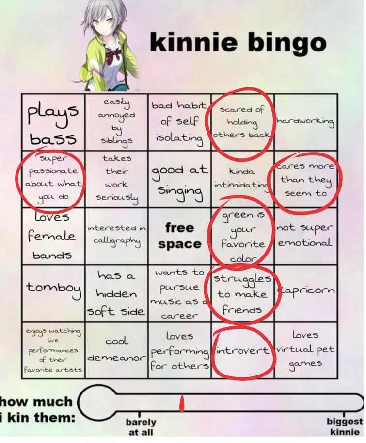 I did a kinnie bingo of every character | Fandom