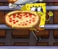 SpongeBob with a pizza | Fandom