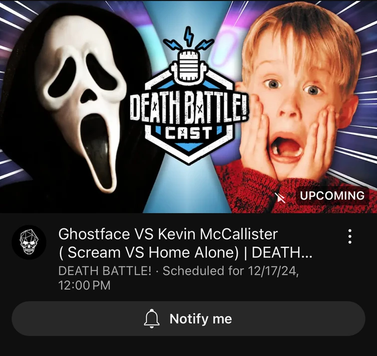 The next death battle cast is Ghostface vs Kevin McCallister, any ...
