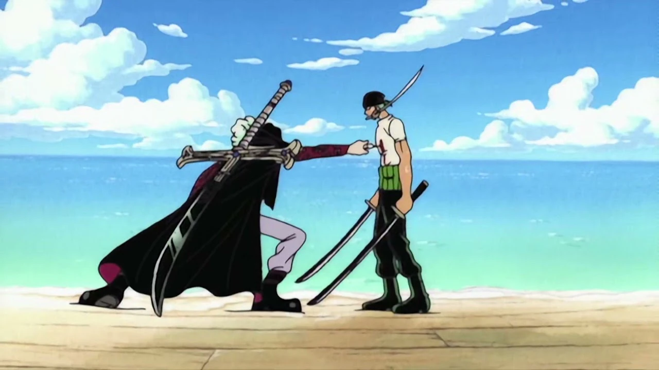 you should be able to equip yoru and dark dagger together like mihawk ...