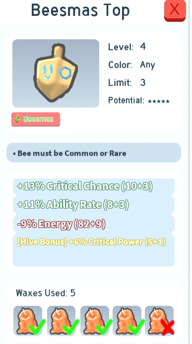 just realized my beesmas top i got a loong time ago is almost perfect ...