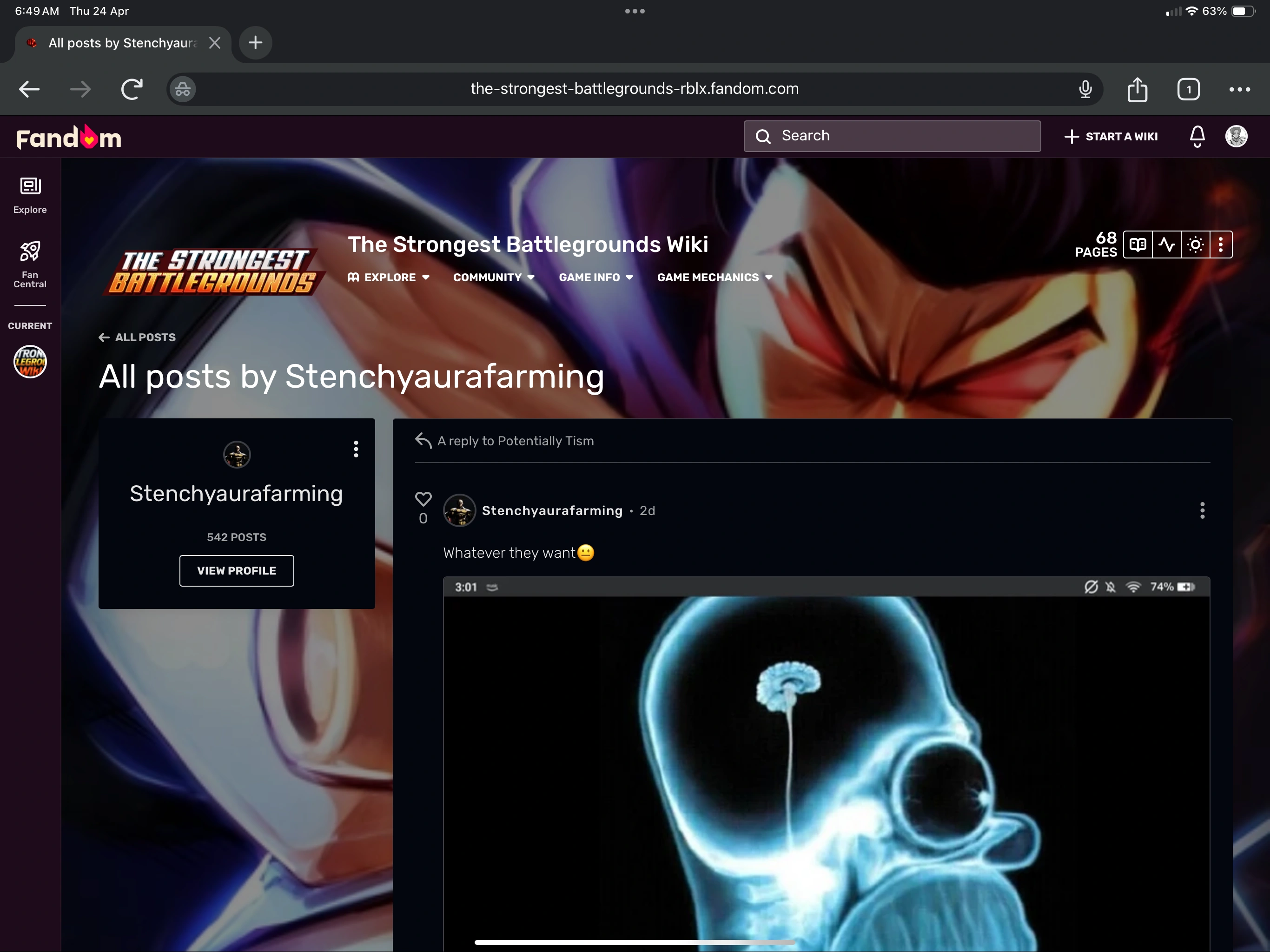 How does stenchy have that many post bro he hasn’t even been here for a ...