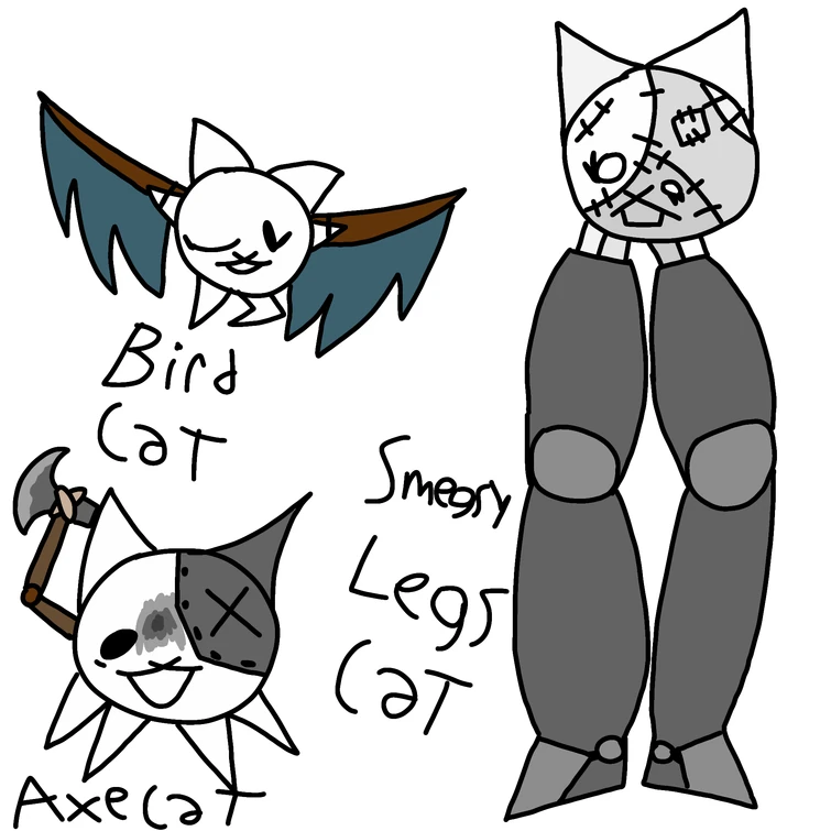 My iterations of two of the Normal Cats, and an evolved form. | Fandom