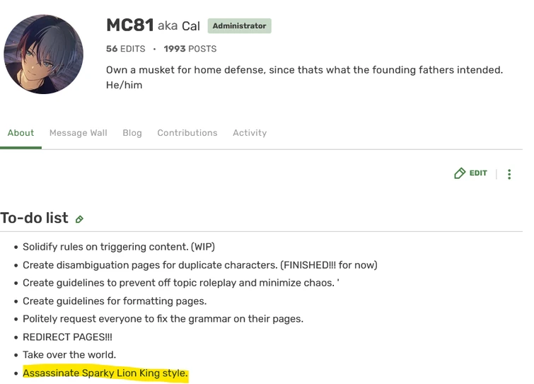 atleast cal is finally finishing SOMETHING on his to-do list! | Fandom