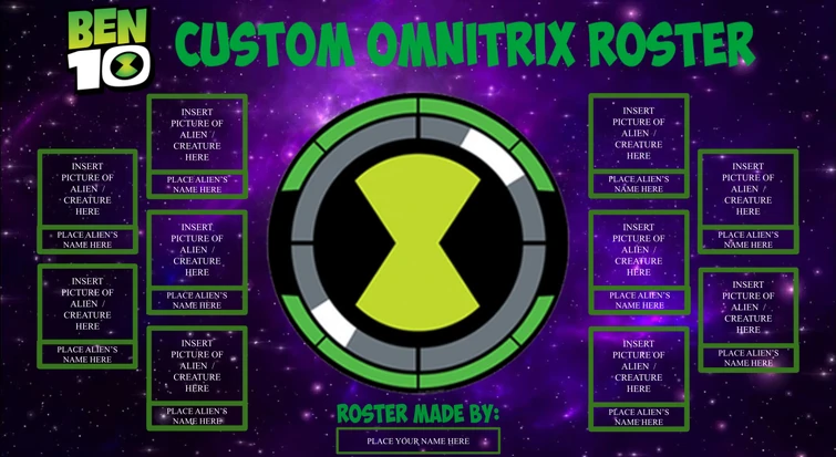 Updated / Improved custom Omnitrix roster template | Fandom