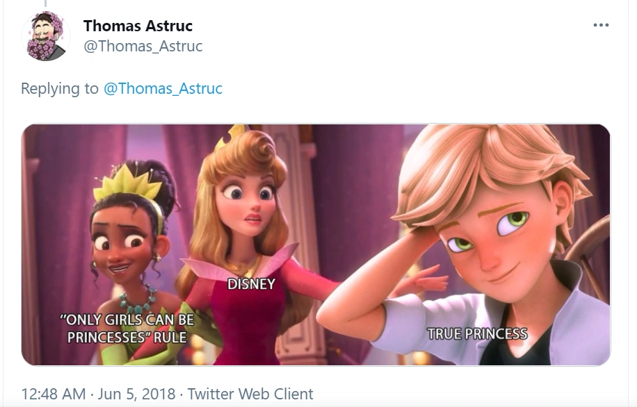 Thomas would totally make Adrien a disney princess if he could... | Fandom
