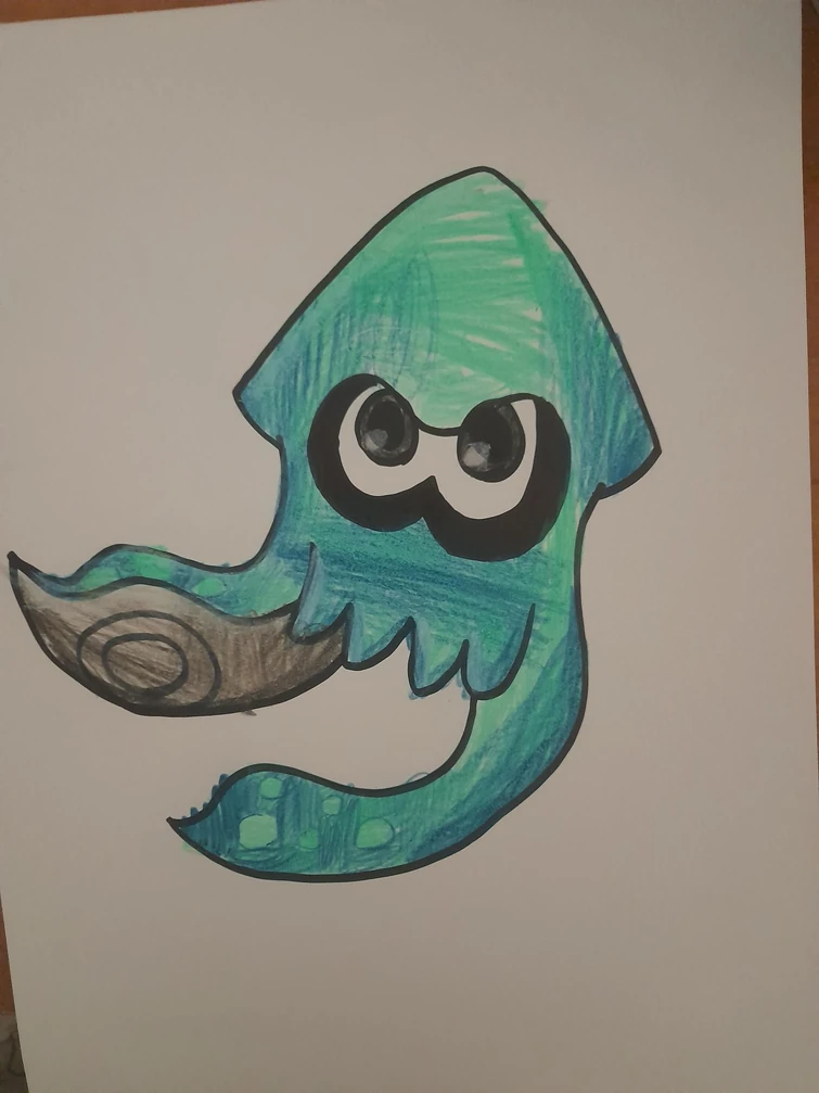 My drawing of a squid | Fandom