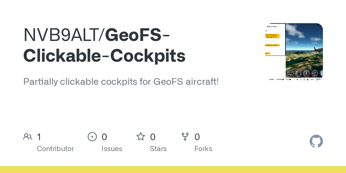 GeoFS Clickable Cockpits for official aircraft! | Fandom
