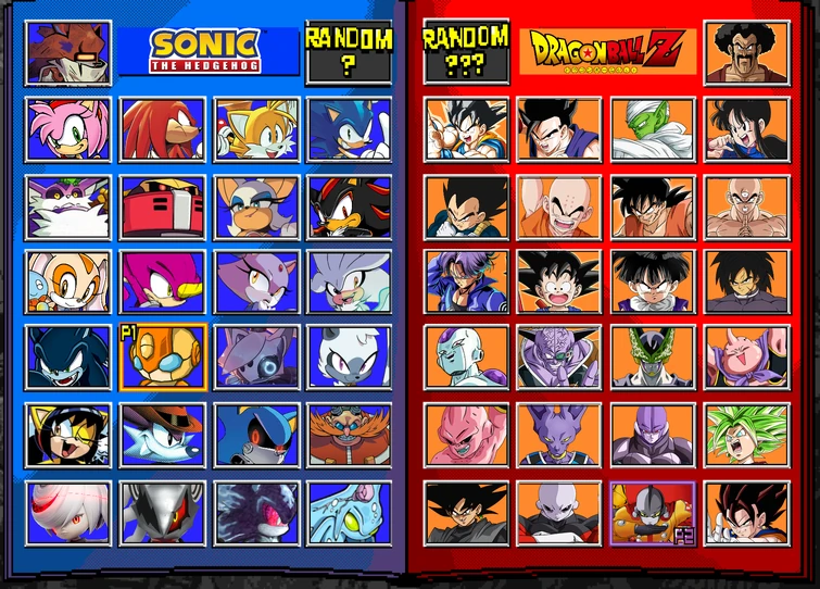 Sonic Vs Dragon ball: Roster | Fandom